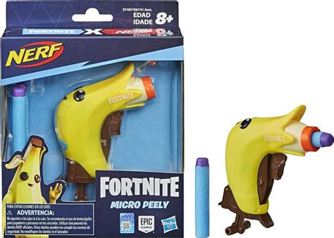 Nerf Microshots Fortnite Micro Peely Mini Dart Firing Blaster And 2