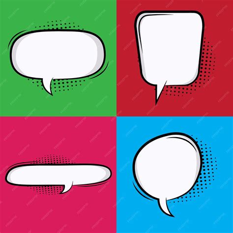 Premium Vector | Comic speech bubble pop art vector set v01