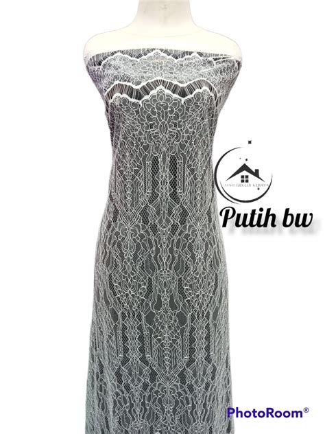 Bahan Kain Brokat Chantilly Motif Terbaru Isi 2 5m Bahan Kebaya Modern