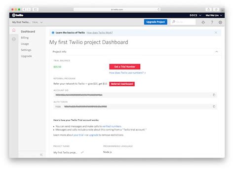 Démarrage Rapide De Twilio Sms