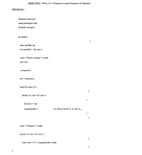 Solved Objective Write A C Program To Count Frequency Of