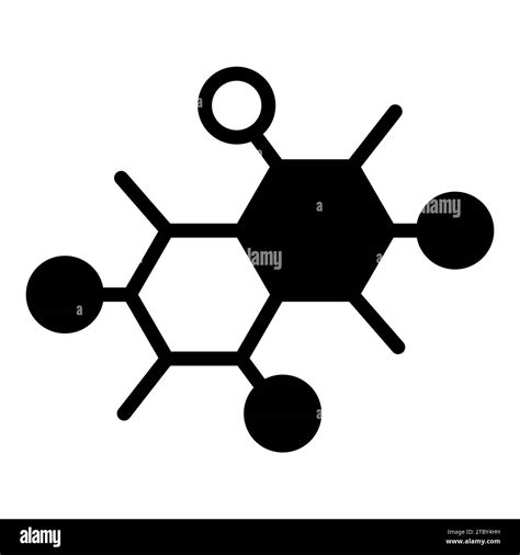 Molecular Vector Glyph Icon School And Education Icon Stock Vector