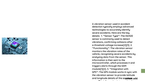 Vibration Sensor Used In Accident Detection Advanced Technology For