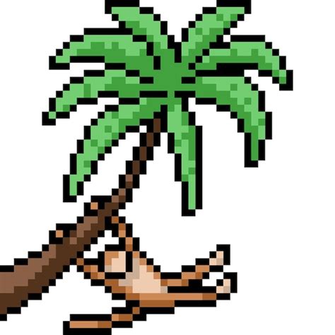 Premium Vector Pixel Art Of Monkey Play Swing