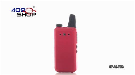BAOFENG BF-R5-RED Mini Portable two way radio UHF 400-470MHz - YouTube