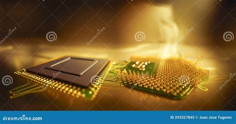 From Past To Present Processor Evolution Stock Illustration