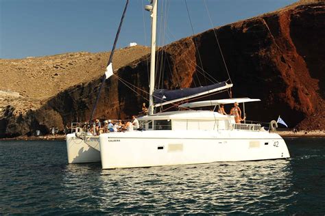 Catamaran Daytime Semi Private Premium Cruise Santorini 360 Tours