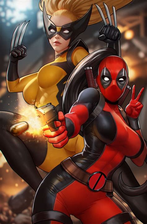 Lady Deadpool And Wolverine Marvel Art Marvel Characters Deadpool Comic