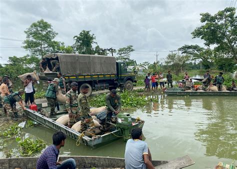 Assams Flood Situation Continues To Improve 272 Lakh People Still