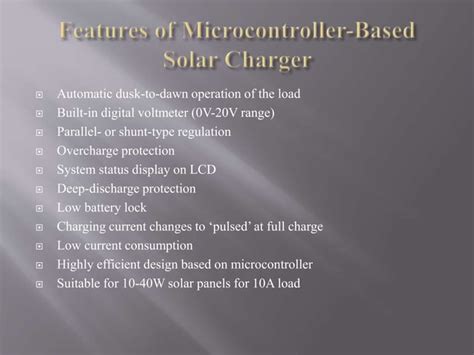 Microcontroller 8051 Based Solar Charge Controllerpptx
