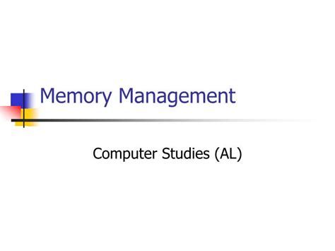 Ppt Memory Management Powerpoint Presentation Free Download Id4801673