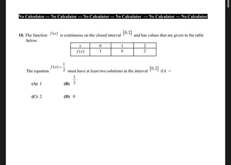 solved 10 the function f x is continuous on the closed