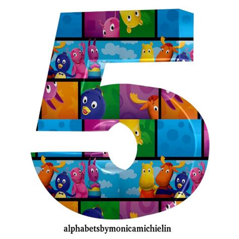 Monica Michielin Alfabetos Backyardigans Alphabet Blue Icons Numbers