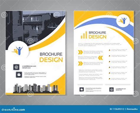 Brochure Design Cover Modern Layout Annual Report Poster Flyer In A4 With Colorful Triangles