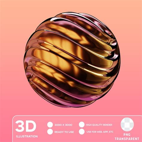 Premium Psd Psd Sphere Spiral 3d Illustration