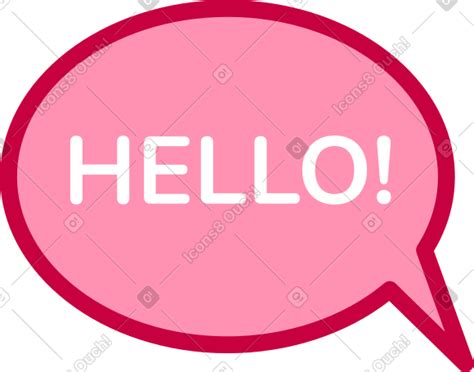 Hello Speech Bubble Png Svg