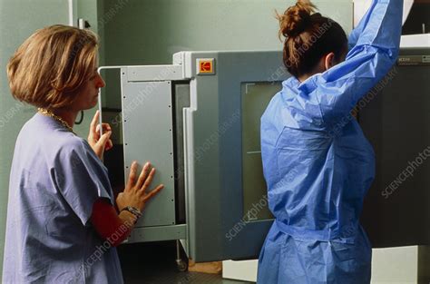 Woman Undergoing Chest X Ray Stock Image M Science Photo Library