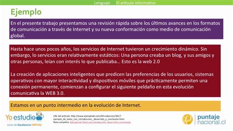 Artículo informativo YouTube
