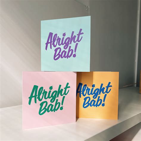 Alright Bab Greetings Cards Pack Of 3