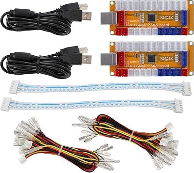 Amazon SJ JX Arcade Game Controller USB Encoder Board Gamepad LED Microswitch Button Analog