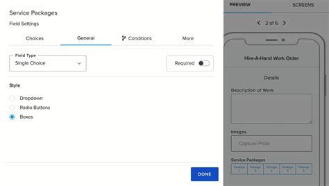 Single Choice Boxes In The Builder Gocanvas Help Center