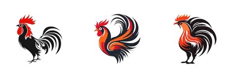 Векторная иллюстрация логотипа петуха Премиум Ai сгенерированный вектор