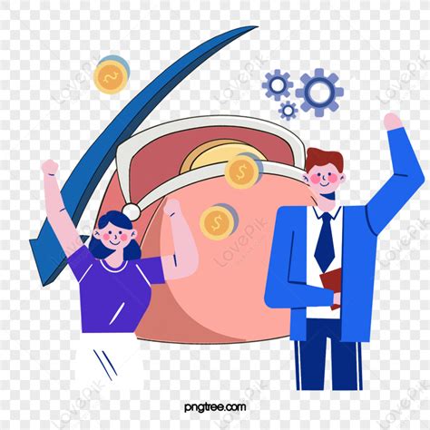 금화 그림 일러스트 아래로 손으로 그린 만화 경제 푸른 재원 Png 일러스트 무료 다운로드 Lovepik