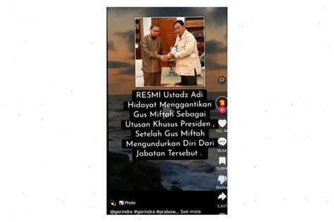 Cek fakta, Ustadz Adi Hidayat resmi gantikan Gus Miftah sebagai Utusan Khusus Presiden - ANTARA News