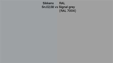 Sikkens Sn0258 Vs Ral Signal Grey Ral 7004 Side By Side Comparison