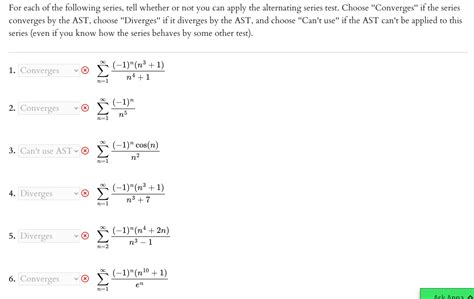 Solved For Each Of The Following Series Tell Whether Or Not
