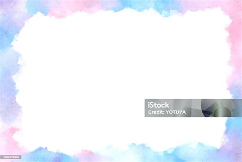 수채화 스타일의 아름답고 심플한 프레임 일러스트레이션 분홍에 대한 스톡 벡터 아트 및 기타 이미지 분홍 밝은 청색 수채화