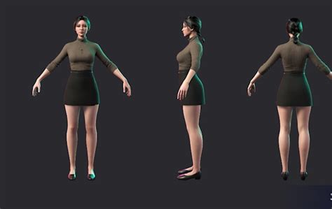 Model In Ue Nsfw Model Rig D Model For Animate Product Model Xgen Hair Sculpt D