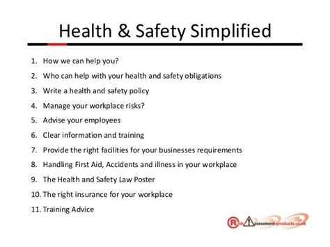 Health And Safety Made Easy Powerpoint Presentation