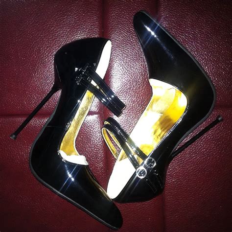 UPHEEl Extreme High Heel 14cm Stiletto Heel Sexy Fetish High Heel TWO BUCKLE STRAP Single Sole
