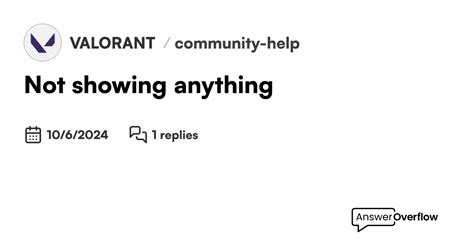 Not Showing Anything Valorant