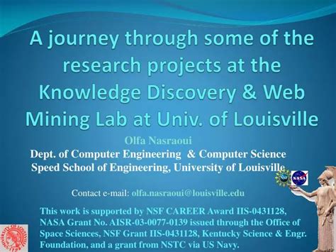 Ppt A Journey Through Some Of The Research Projects At The Knowledge