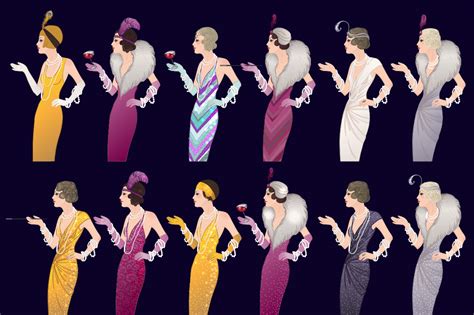 Art Deco Girls Illustrations Vol 2 ~ Illustrations On Creative Market