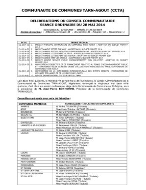 Remplissable En Ligne COMPTE RENDU DE SEANCE Conseil De Communaut En