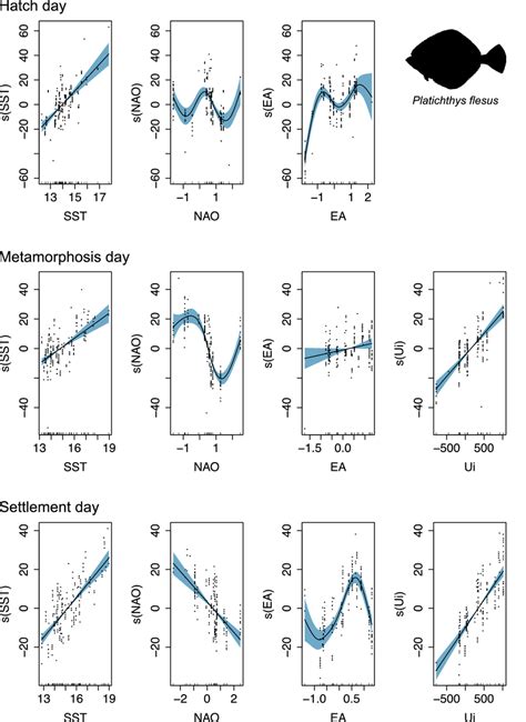 generalized additive models gam smoother response curves of the