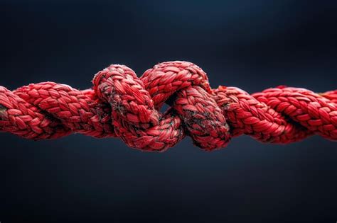 Colorful Ropes Tied In Knots Premium Ai Generated Image