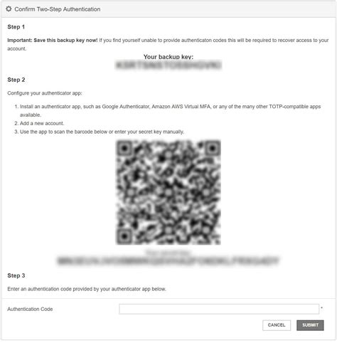 Configure Two Step Authentication X Sync Axcient