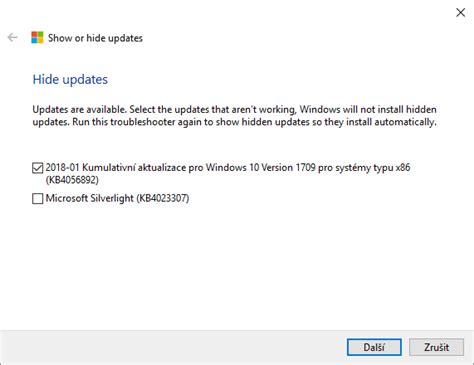 Jak zabránit instalaci problémové aktualizace z Windows Update WinTip cz