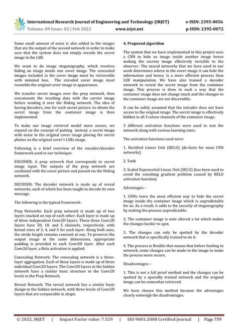 Image Steganography Using Cnn Pdf