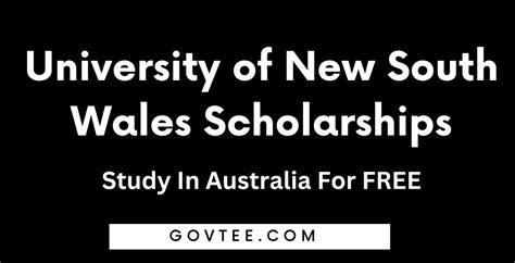 University Of New South Wales Scholarships 2024 In Australia