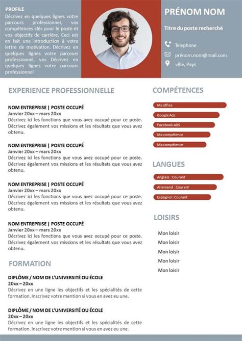 Modèle De Cv Powerpoint Gratuit à Télécharger [cv Pptx]