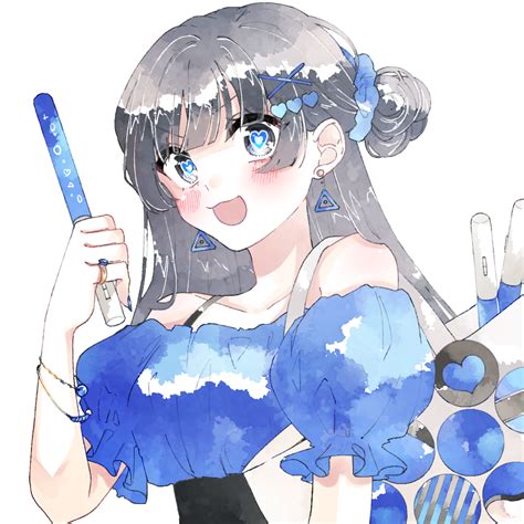 推し活女子（ブルー） 508｜illustration