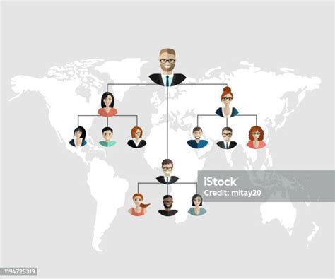 성공적인 팀워크 회사 플랫 일러스트레이션 격리 인적 자원의 계층 구조 웹 배너 웹 사이트 인쇄 자료 인포 그래픽에 대한 현대적인 평면 디자인 개념 경영자에 대한 스톡 벡터