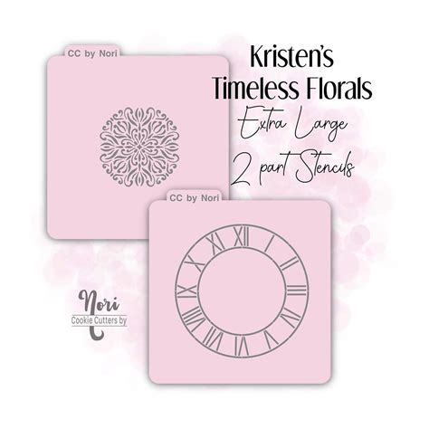 Kristens Timeless Florals Class Stencil Set Extra Large Cc By Nori