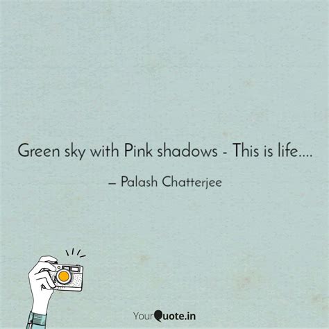 green sky with pink shado quotes and writings by palash chatterjee