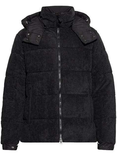 Save The Duck フーデッド パデッドジャケット ブラック Farfetch Jp